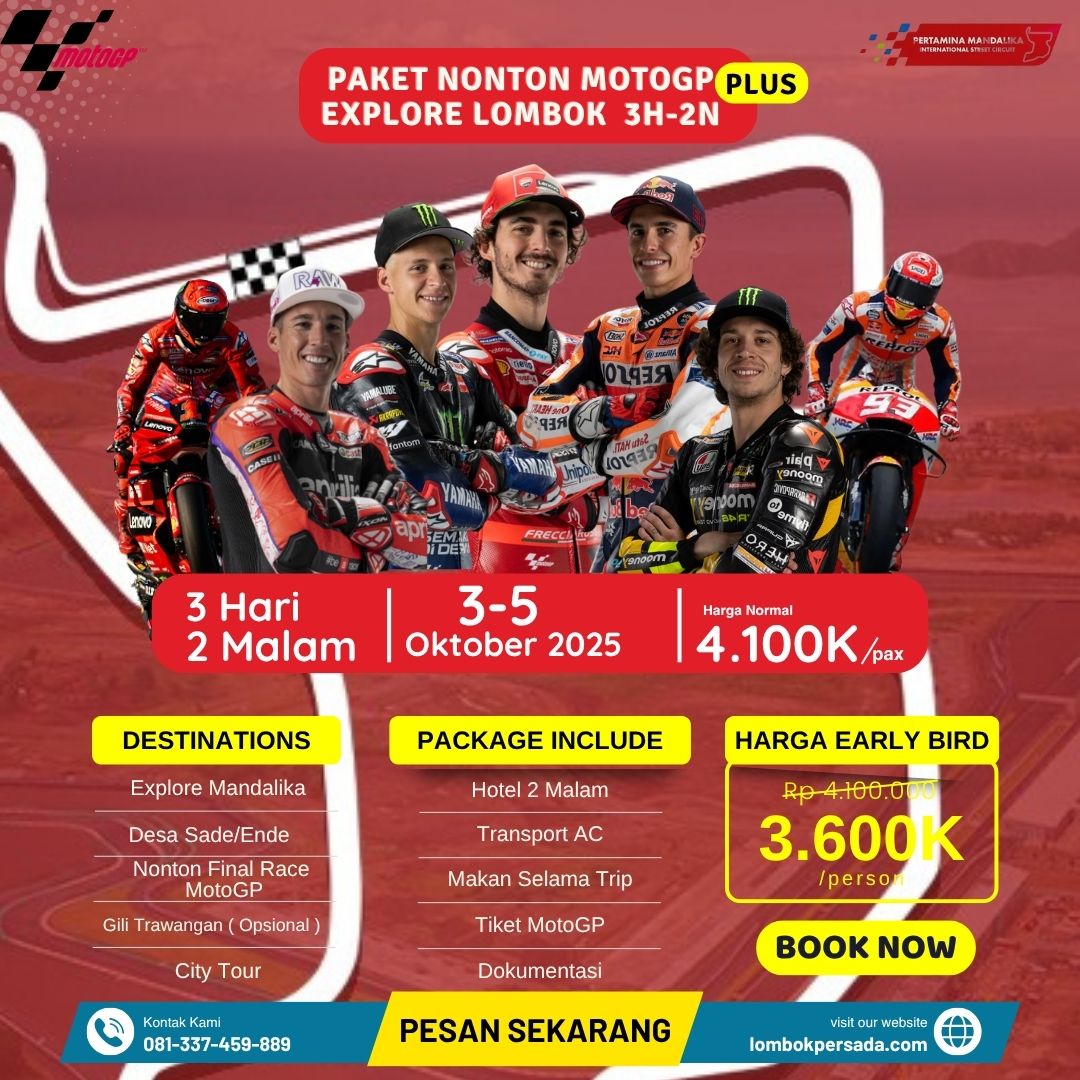 Paket Nonton Motogp Mandalika Lombok 2025 - Lombok Persada